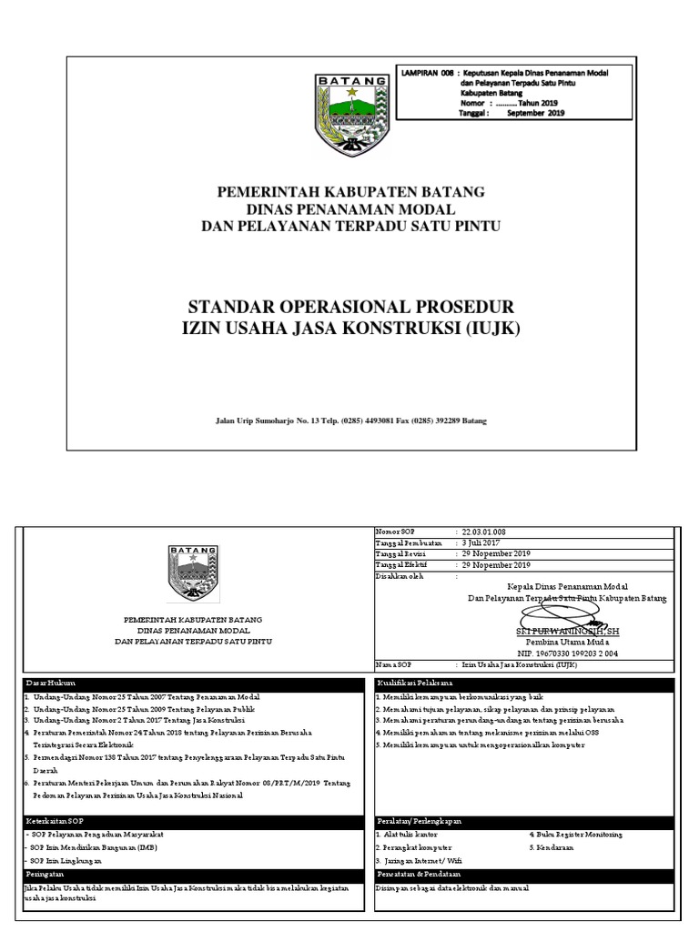 488 Sop Izin Usaha Jasa Konstruksi | PDF