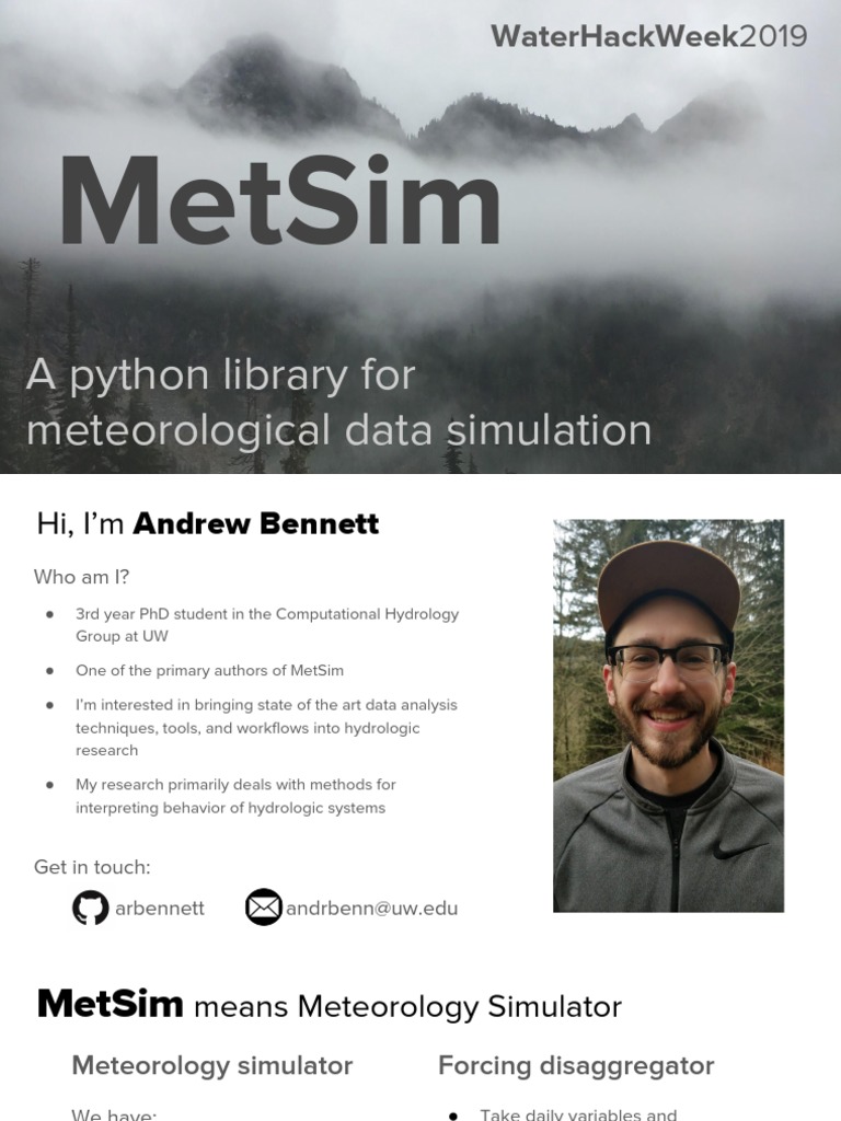 0 Metsim Tutorial Introduction | PDF | Meteorology | Simulation