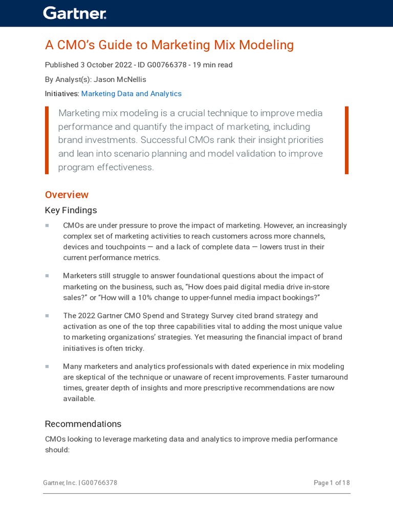 A CMOs Guide To Mar 766378 NDX | PDF | Marketing | Analytics