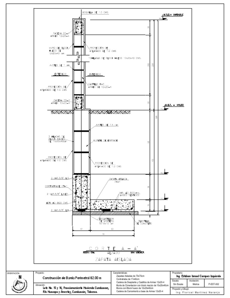 Plano Barda - Corte Transversal | PDF