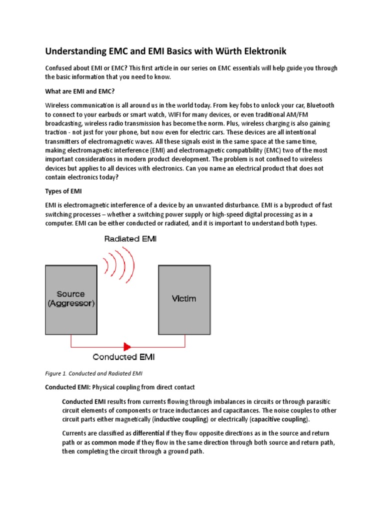 Understanding EMC and EMI Basics With Wurth Electronik | PDF ...