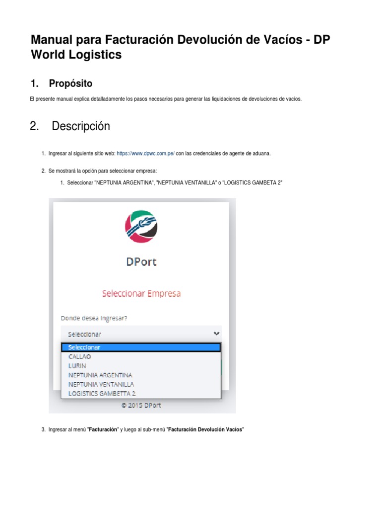 Manual para Facturación Devolución de Vacio | PDF | Informática | Software