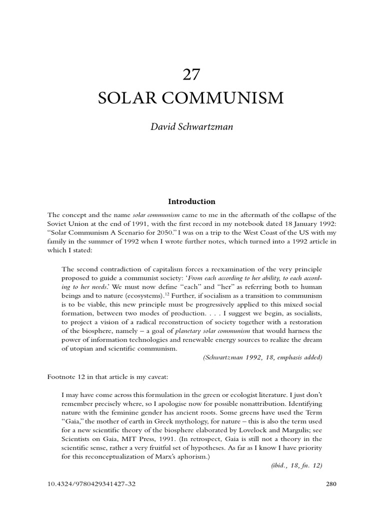 Rethinking Communism: Solar Vision | PDF | Climate Change | Socialism