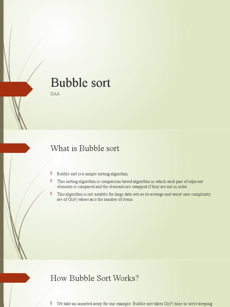 Bubble Sort | PDF | Computing | Algorithms Bubble Sort | PDF | Computing | Algorithms