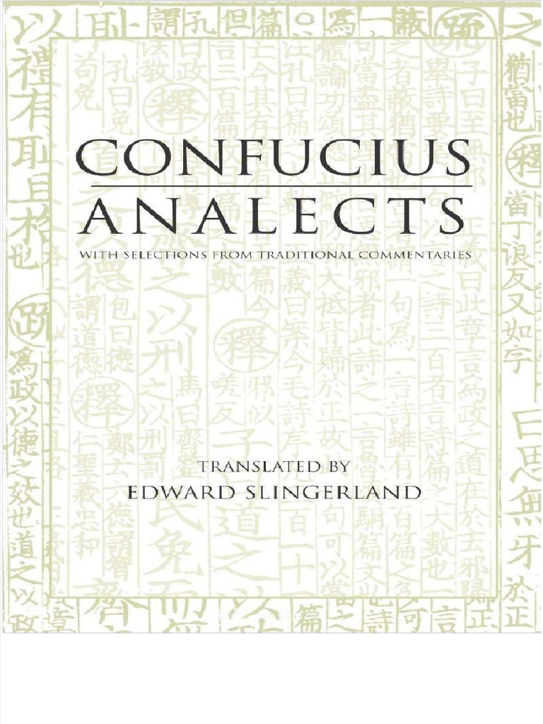 Analects With Commentaries | PDF | Analects | Confucius