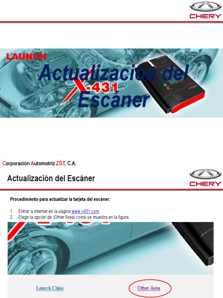 Actualización del Escáner Launch X431 | PDF | Memoria USB ...