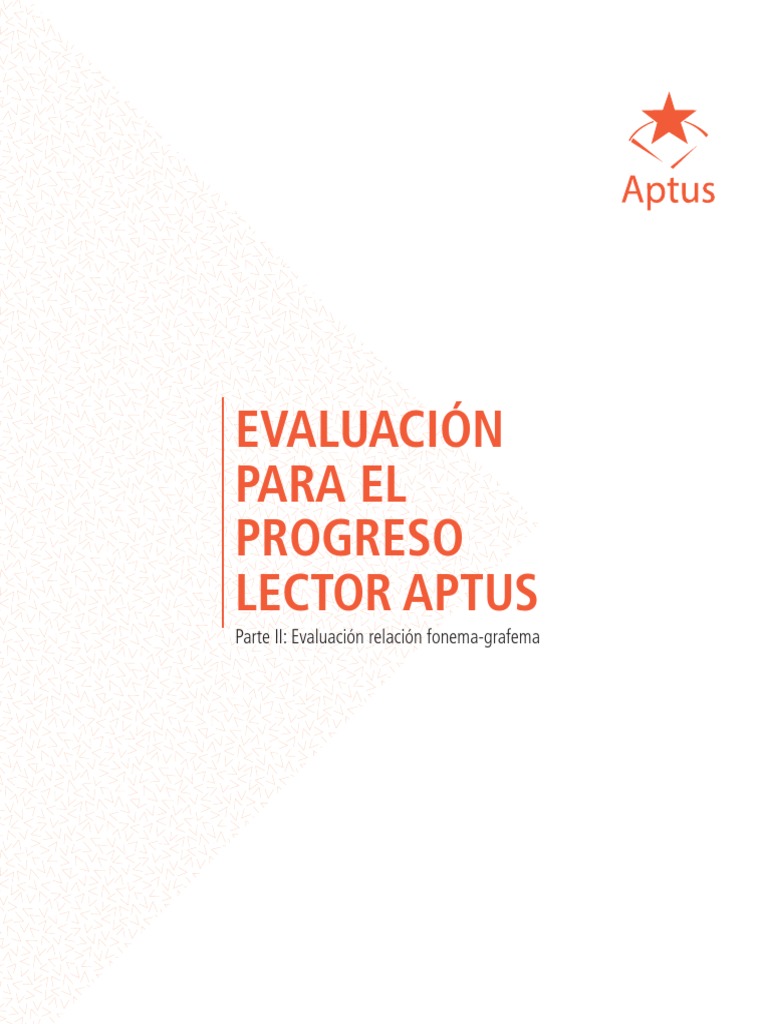 Evaluación Fonema-Grafema Aptus | PDF | Vocal | Lingüística