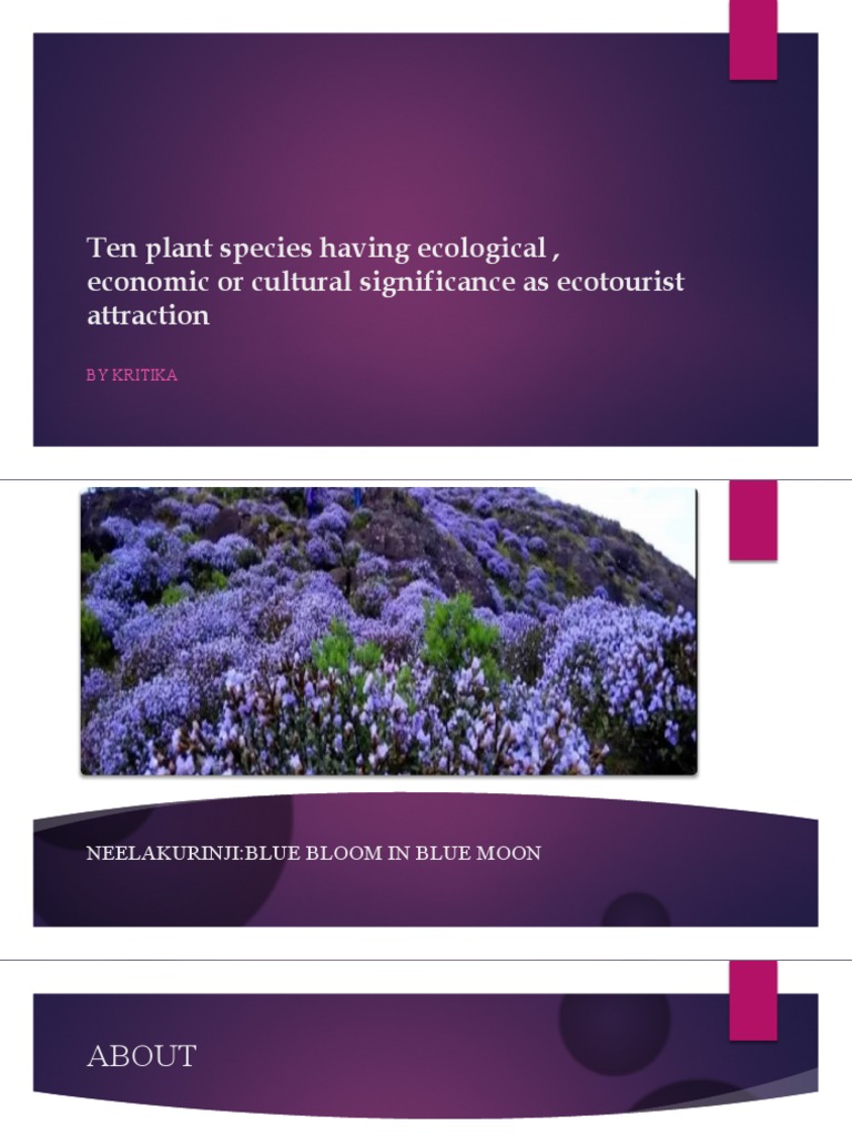 Ten Plant Species Having Ecological, Economic and | PDF