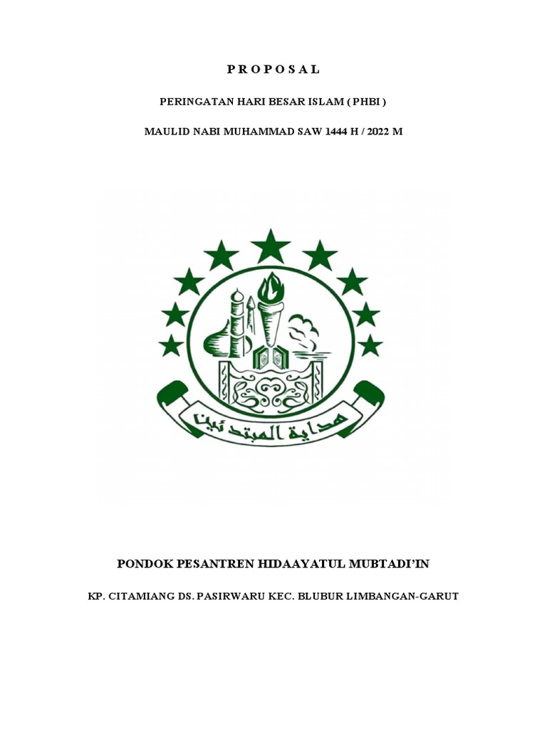 Proposal Phbi Maulid Nabi 2022 | PDF