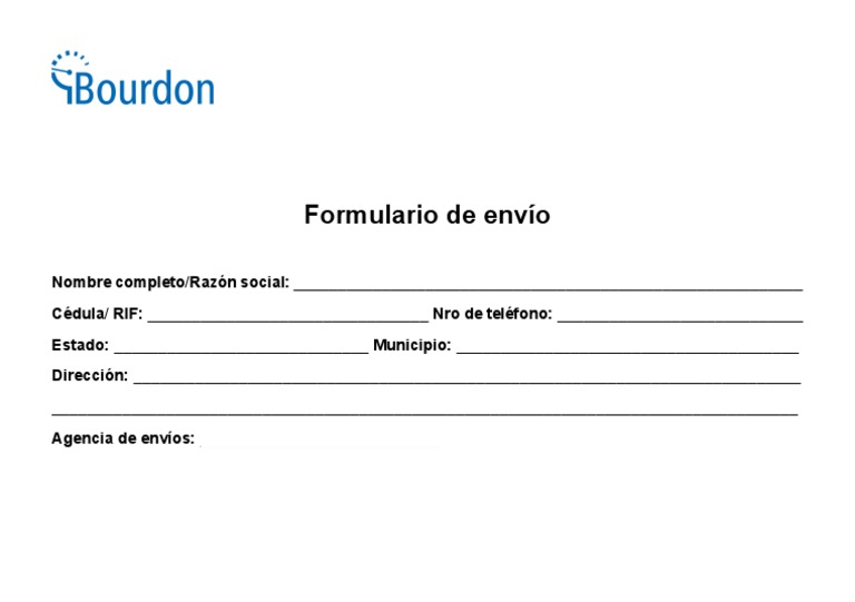 Formulario de Envío | PDF