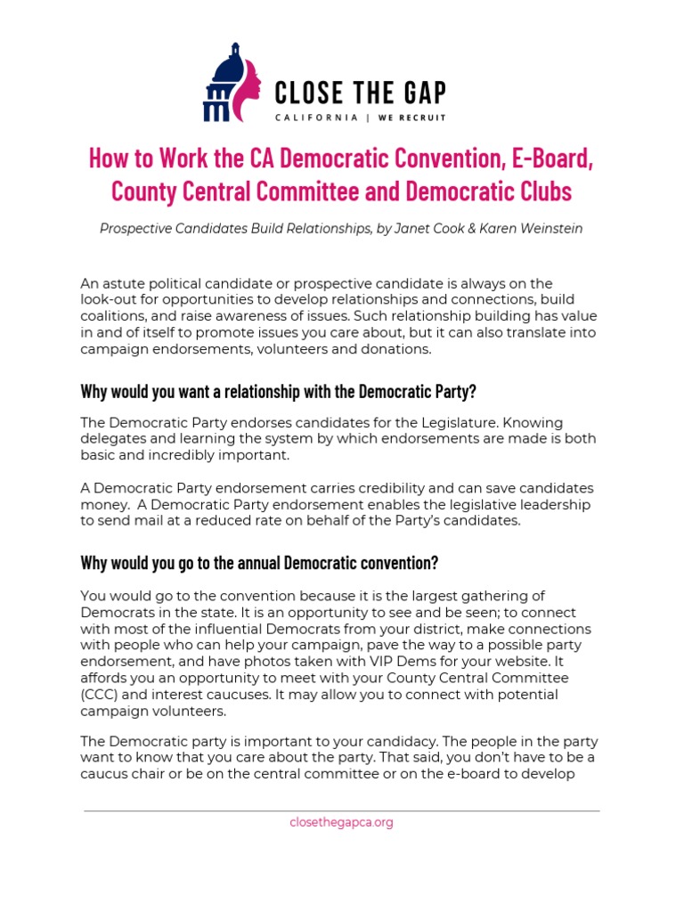 How To Work Convention | Download Free PDF | Democratic Party (United ...