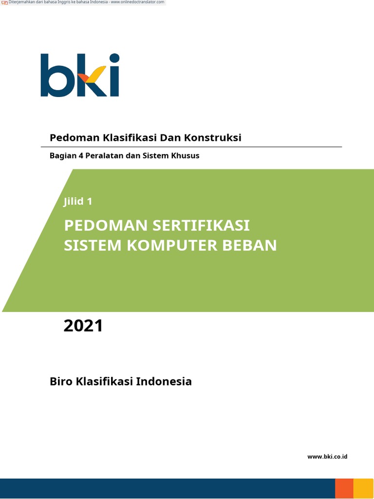 Bki Guidelines For Certification of Loading Computer System - En.id ...