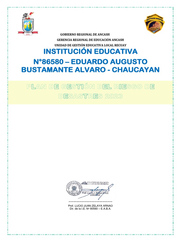 Eaba Plan Gestión de Riesgo 2023 | PDF | Radiación | Reducción de Desastres