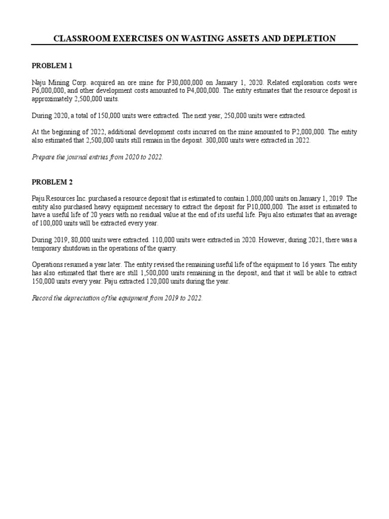 5 CE On Wasting Assets and Depletion | PDF