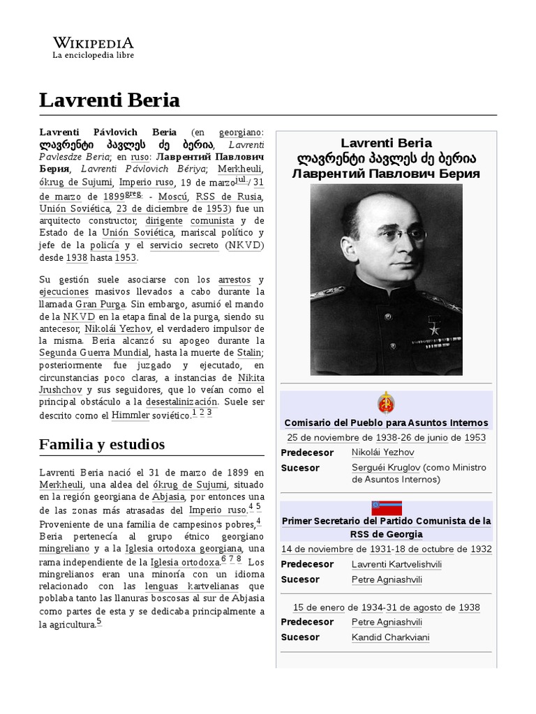 Lavrenti Beria | PDF | Nikita Khrushchev | Joseph Stalin