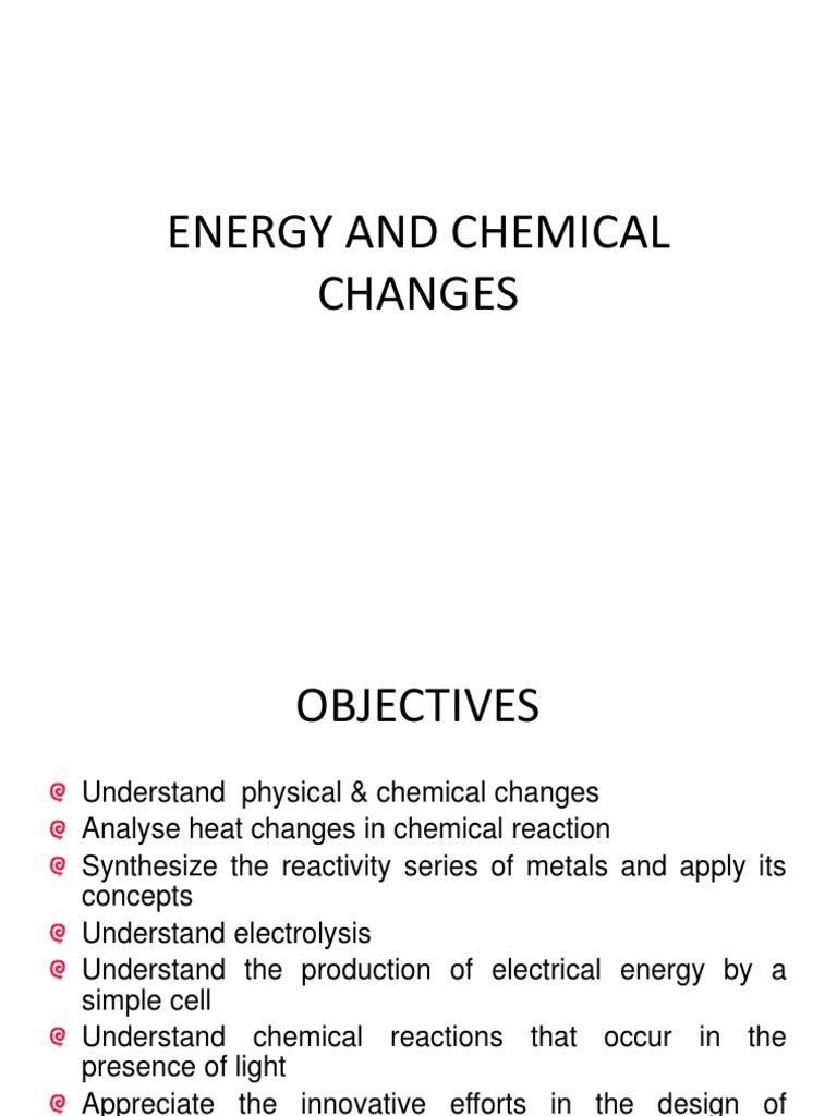 Chapter 5 Energy and Chemical Changes Form 4 | PDF | Properties Of ...