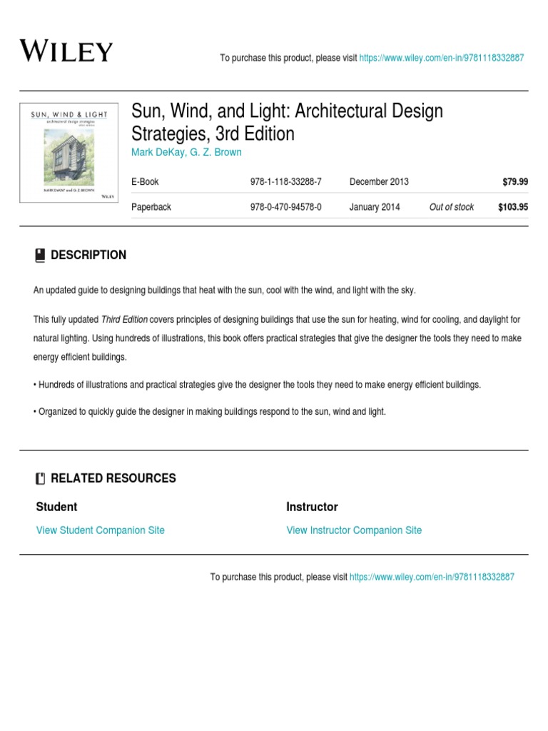 Wiley - Sun, Wind, and Light - Architectural Design Strategies, 3rd ...