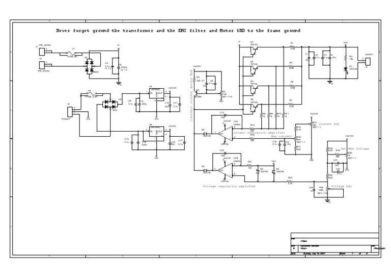 Linear Psu Schematic | PDF | Electrical Engineering | Electrical Circuits