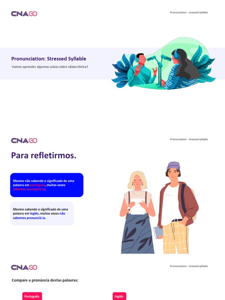 Pronunciation - Stressed Syllable | PDF | Sílaba | Vogal