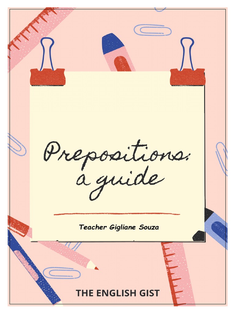 Prepositions, A Guide | PDF | Preposition And Postposition | Linguistic ...