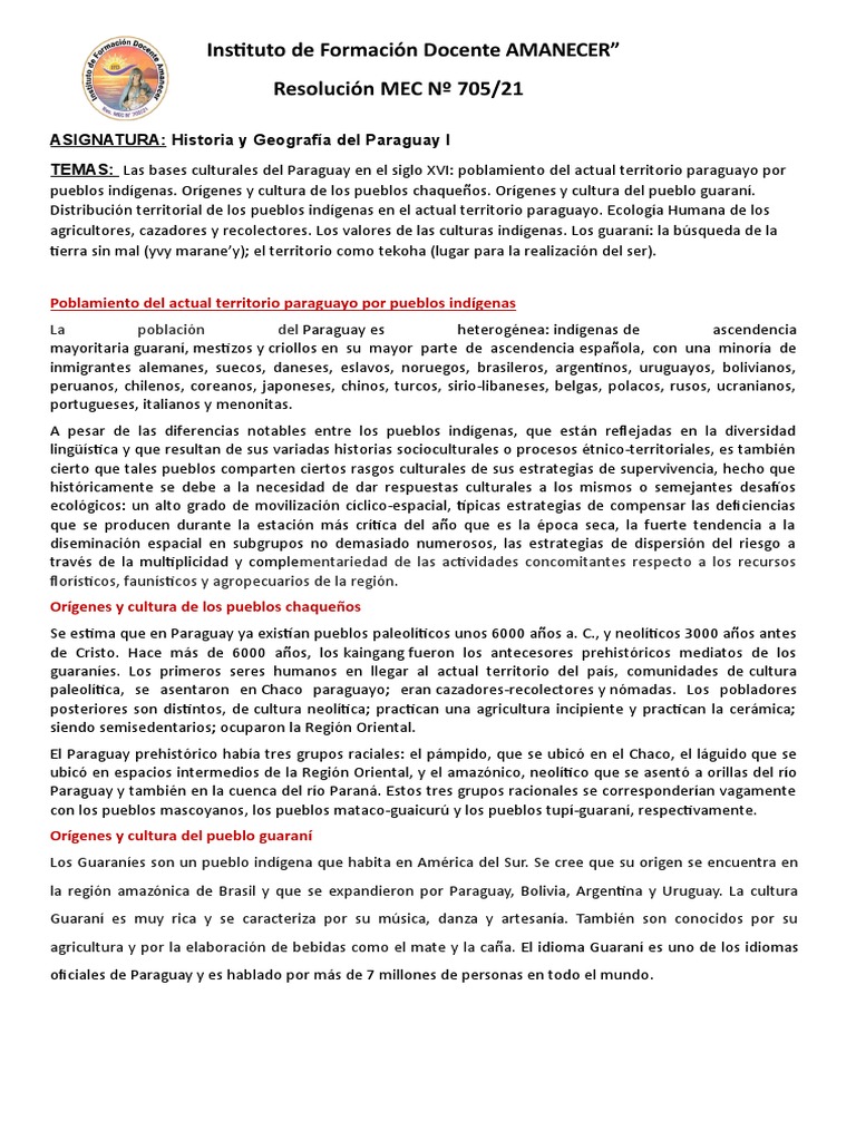 TEMA 1 Historia y Geografía | PDF | Paraguay | Cazador recolector TEMA 1 Historia y Geografía | PDF | Paraguay | Cazador recolector