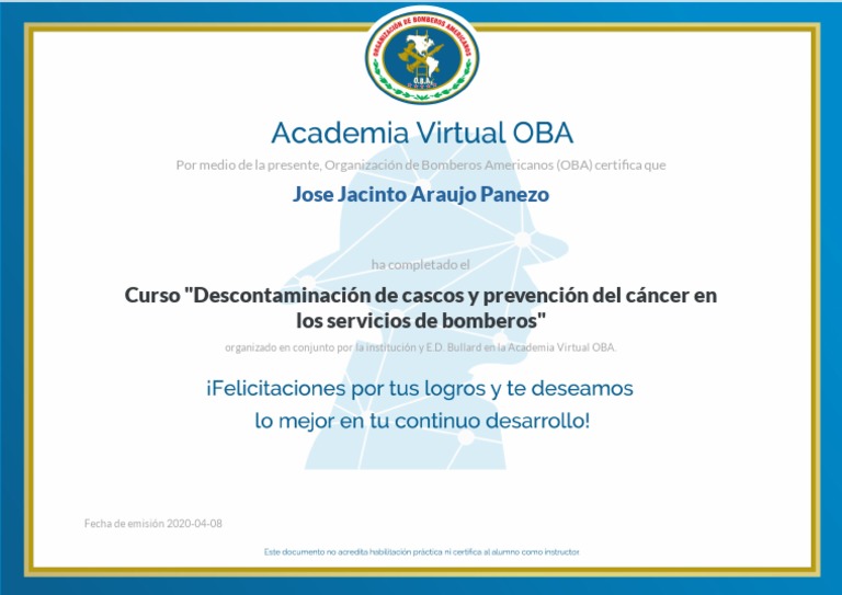 Certificado Oba 1 | PDF