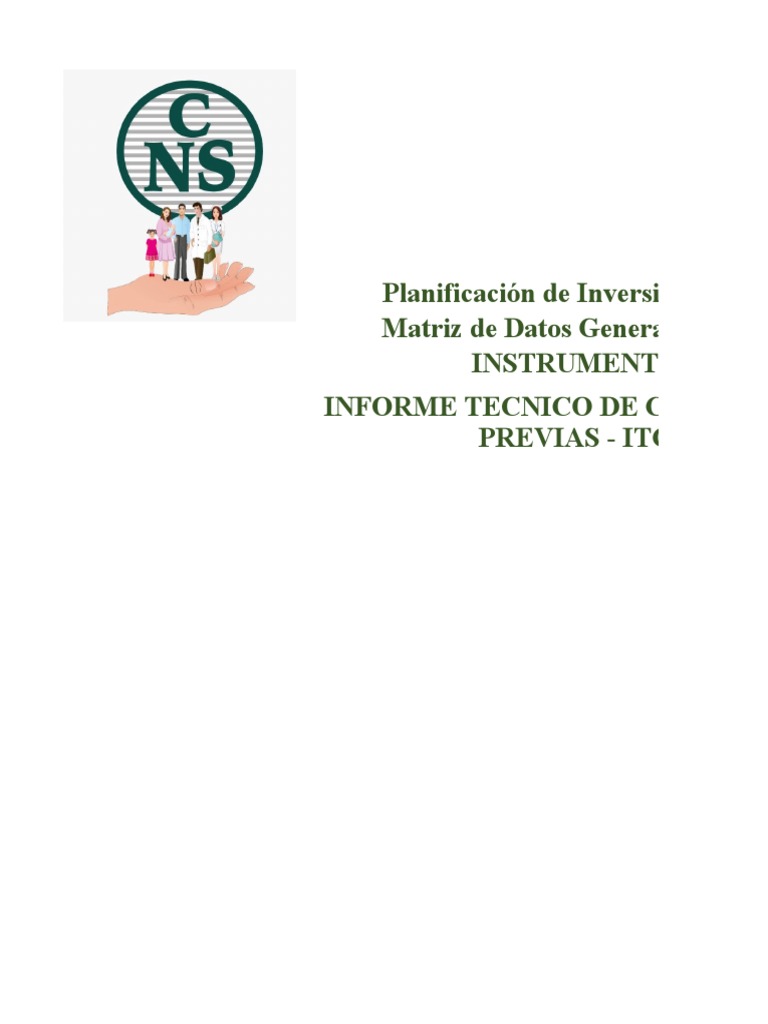 Matriz Itcp Datos Generales Del Proyecto | PDF | Presupuesto | Economias