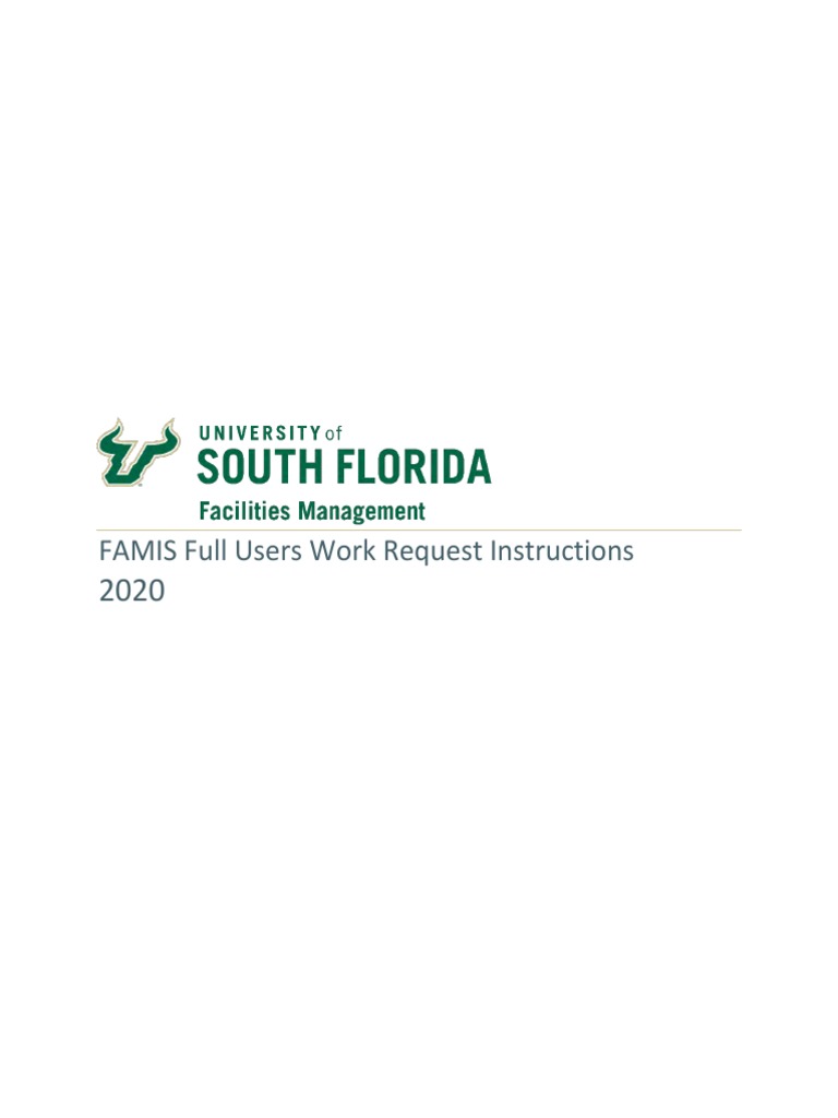 FAMIS Work Request User Guide | PDF | World Wide Web | Internet & Web