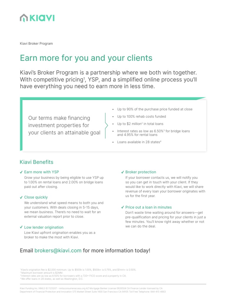 Broker Program New | PDF | Loans | Interest