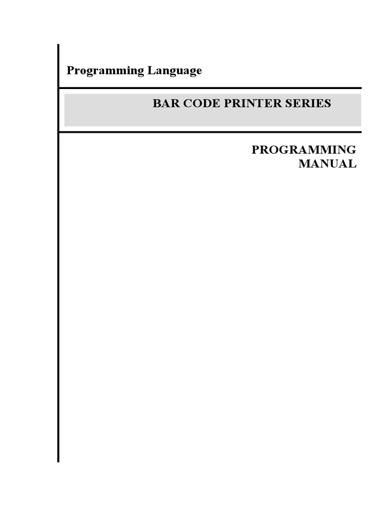 Thermal Bar Code - Programming | PDF | Universal Product Code | Printer (Computing)