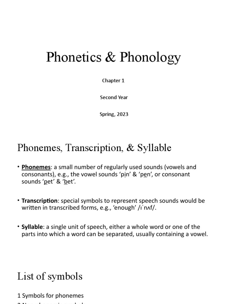 Phonetics & Phonology - Chapter 1 - Introduction | PDF | Stress ...