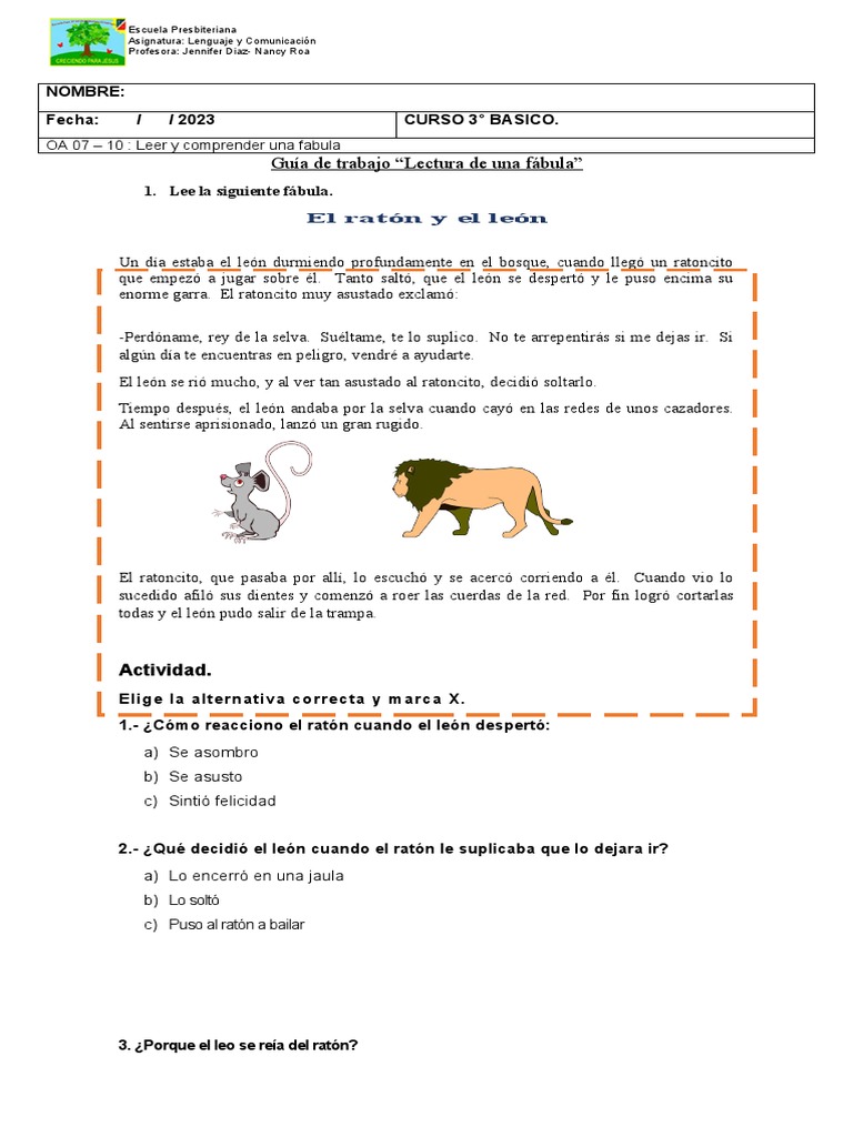 Guia de Fabula 3° | PDF