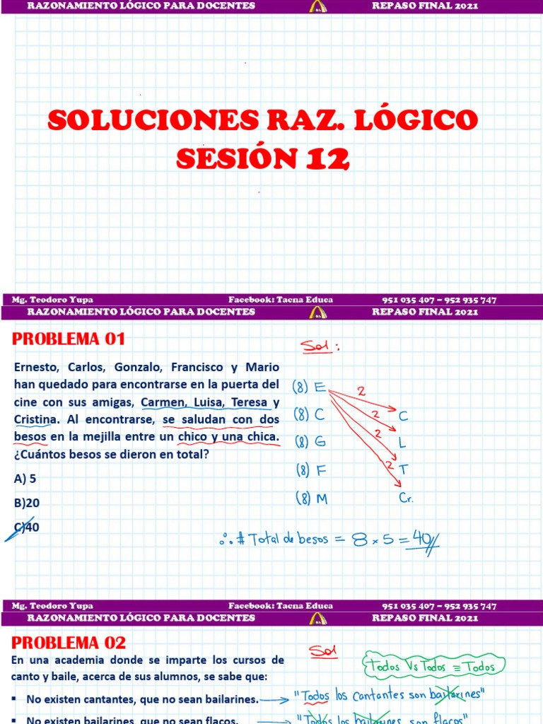 Solucionario de Sesión 12 ND | PDF