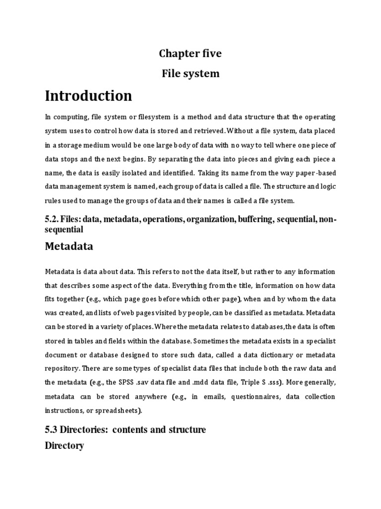 Chapter 5 OS | PDF | File System | Computer File