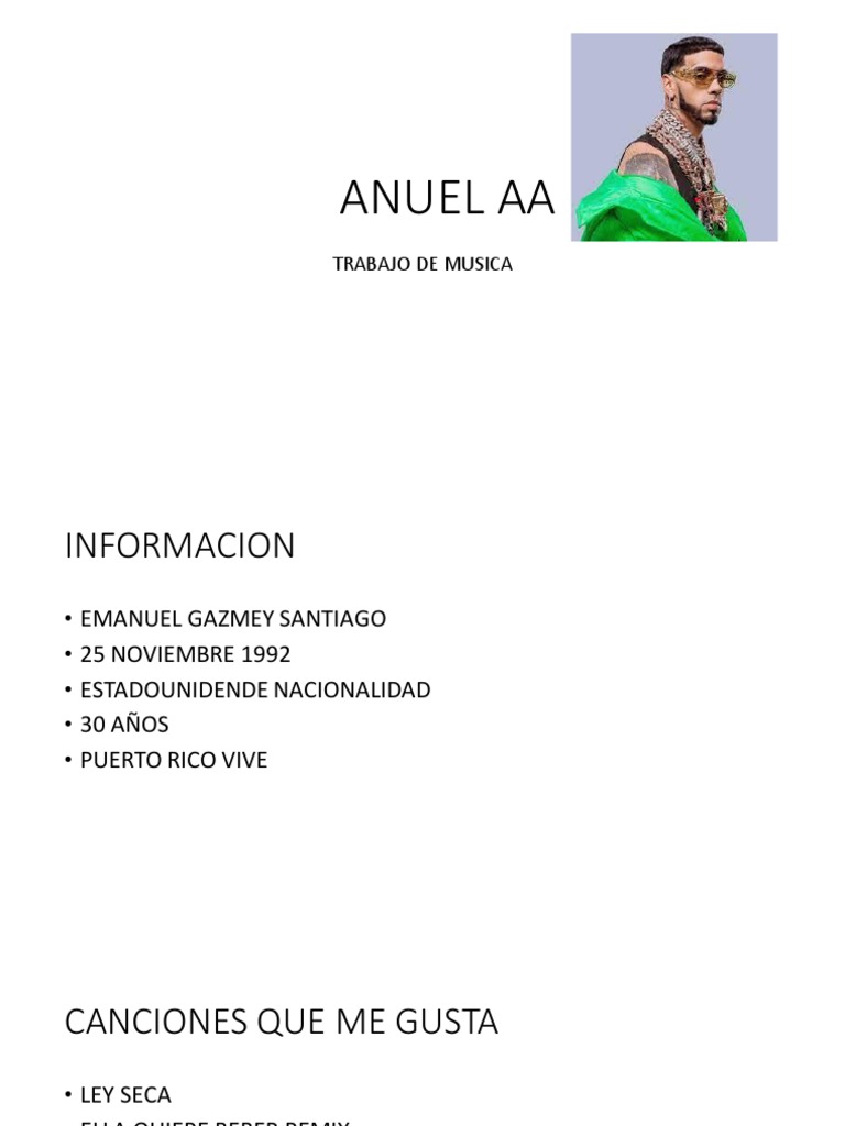 Biografía de Anuel AA: Emanuel Gazmey | PDF