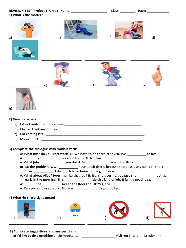 Project 3 Unit 6 Revision Test | PDF | Teaching Methods & Materials | Art