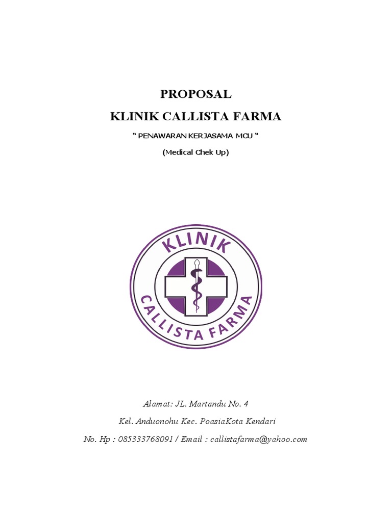 Proposal Klinik Callista | PDF