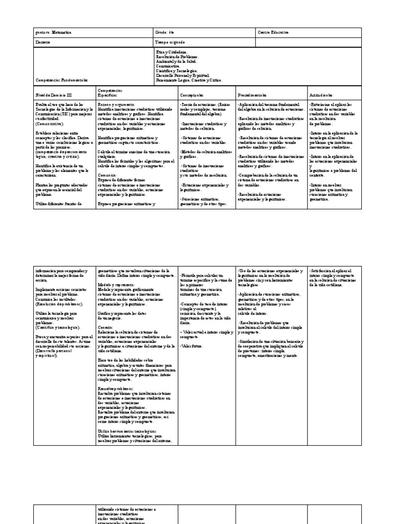 Matemáticas 6to: Ecuaciones e Inecuaciones | PDF | Ecuaciones ...