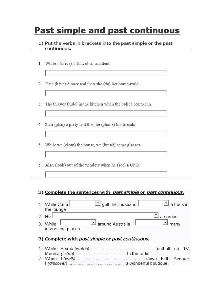 English Past Tense Exercises | PDF