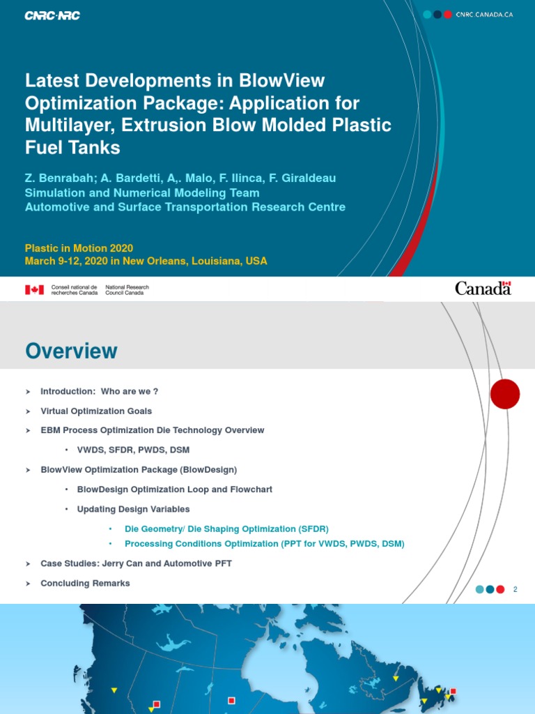DesignOptimization - AB: Latest Developments in BlowView Optimization ...