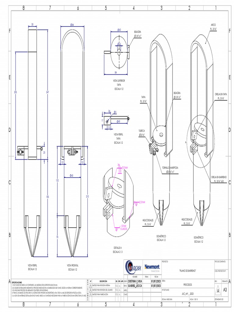 PLANO_BARRENO | PDF | Bienes manufacturados