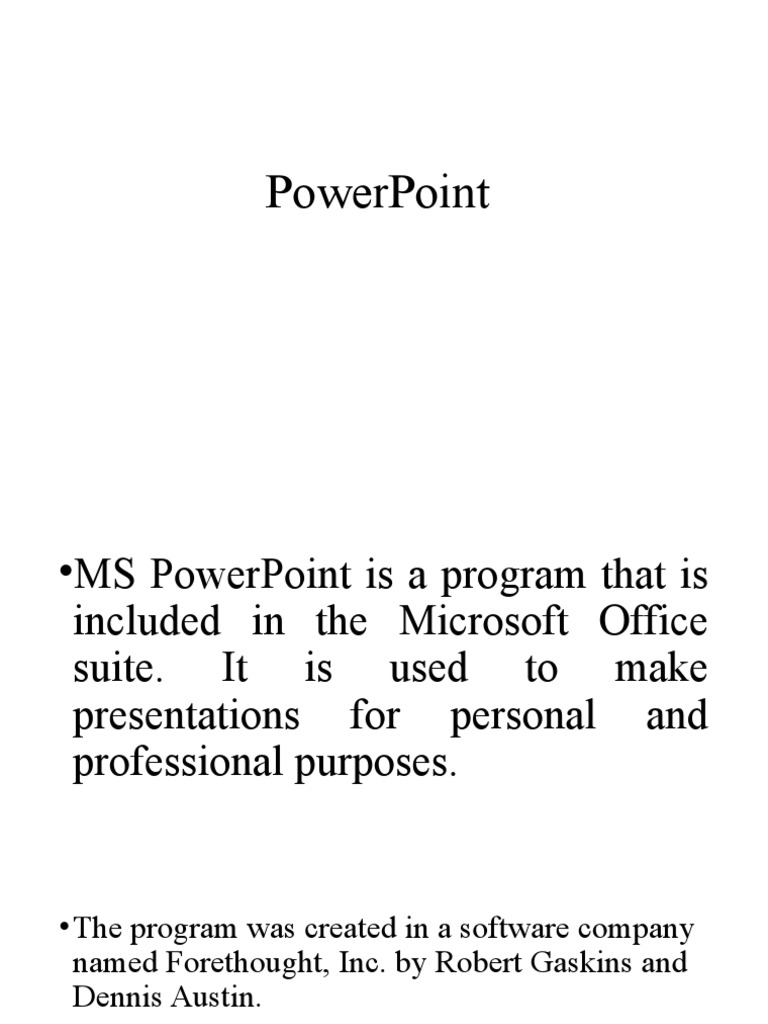 Overview of MS PowerPoint Features | PDF