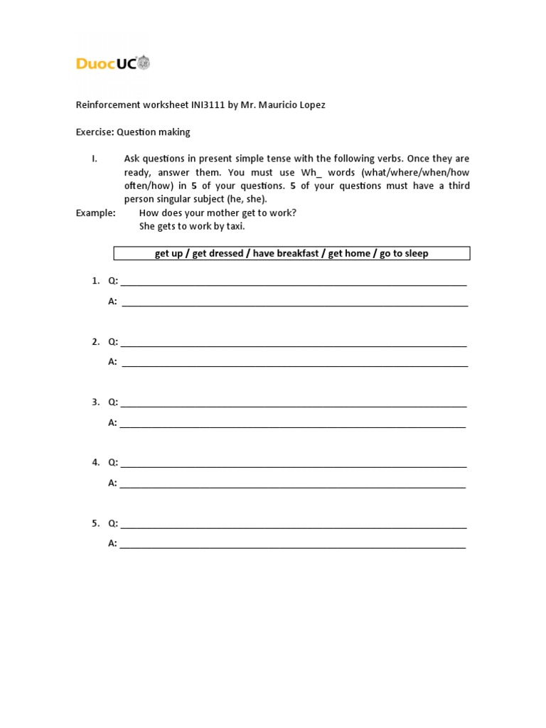 Exam Reinforcement worksheet INI5111 | PDF | Linguistics | Grammar
