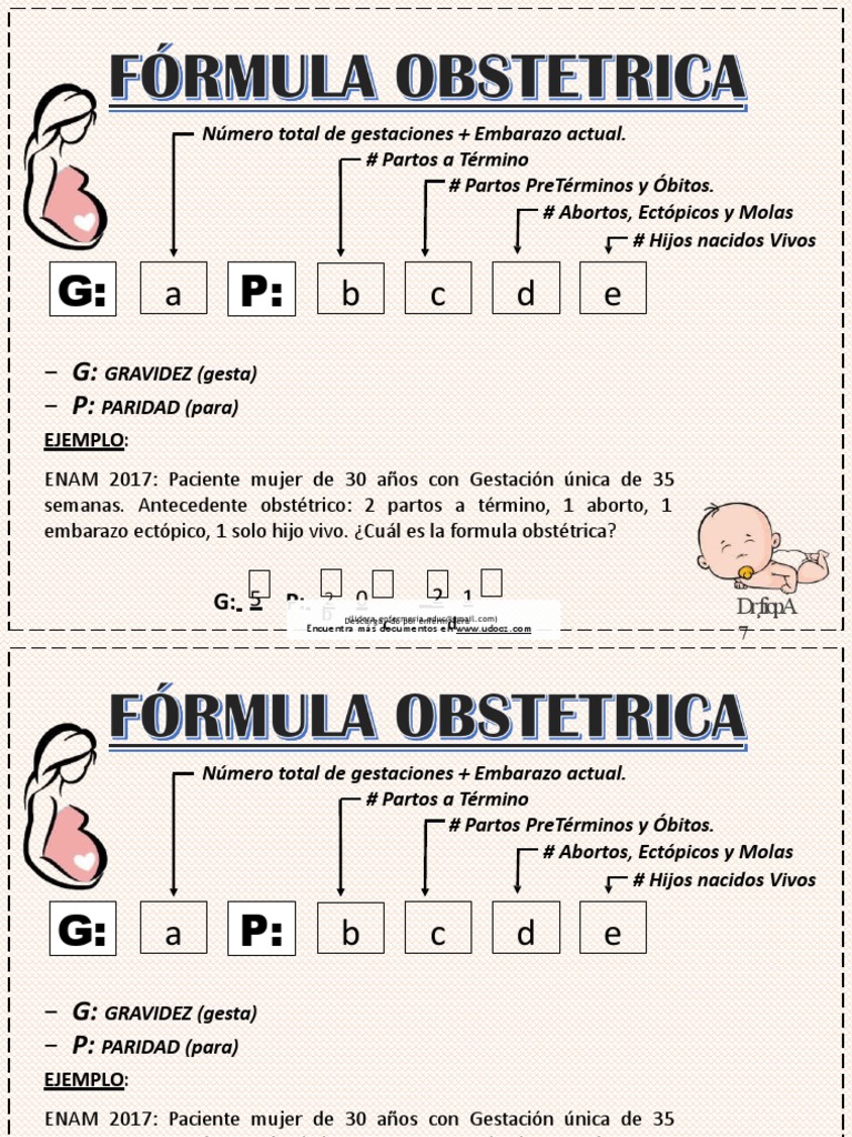 Fórmula Obstétrica y Ejemplos Prácticos | PDF | El embarazo | Aborto