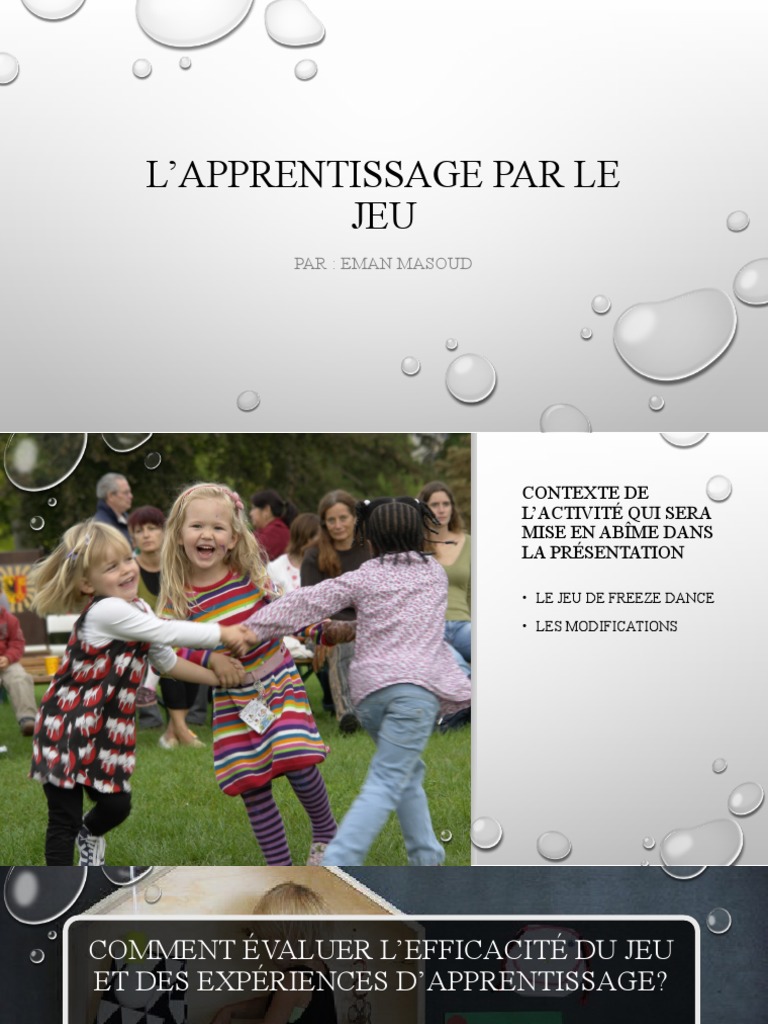 Apprentissage Par Le Jeu | PDF | Apprentissage | Modification du ...