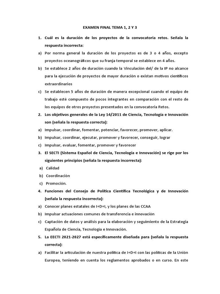 Examen Alumnado Final Tema 1, 2 y 3 | PDF | Desarrollo sostenible