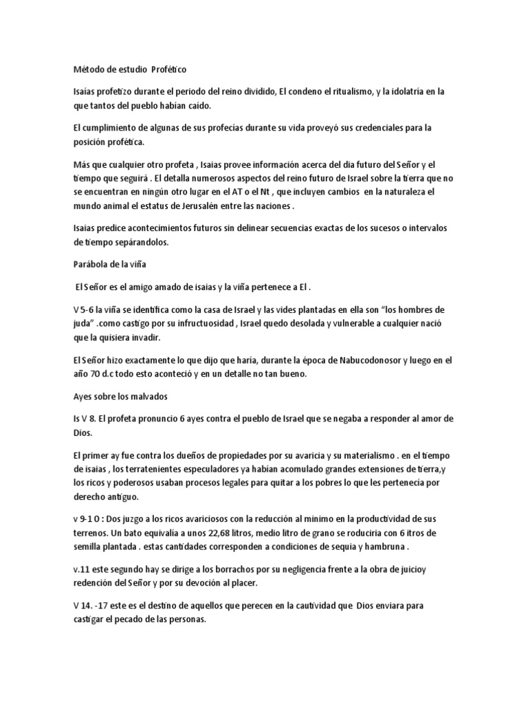 Método de Estudio Profético | PDF | Isaias