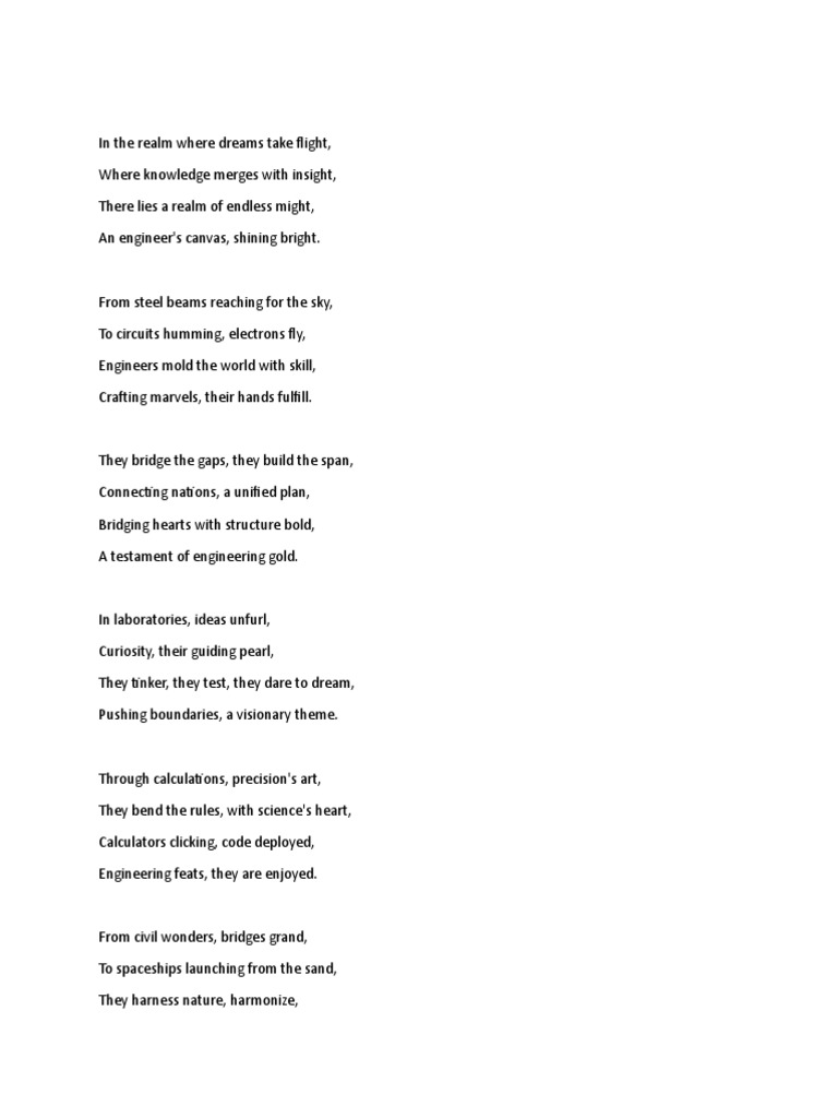 Engineering Poem | PDF