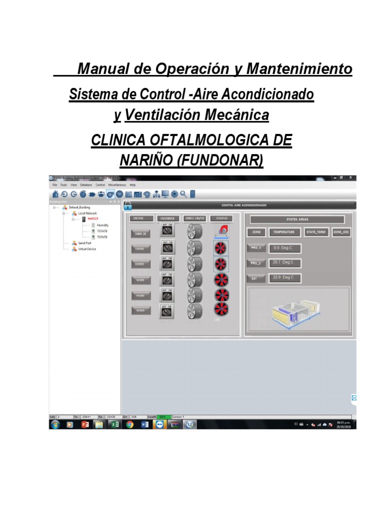 Manual Operacion y Mantenimiento Sistema de Control Centralizado Hvac ...