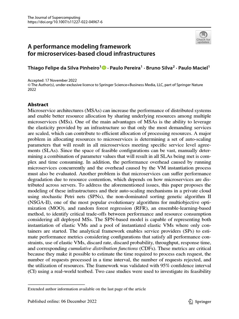 Performance Modeling for Microservices | PDF | Cloud Computing ...
